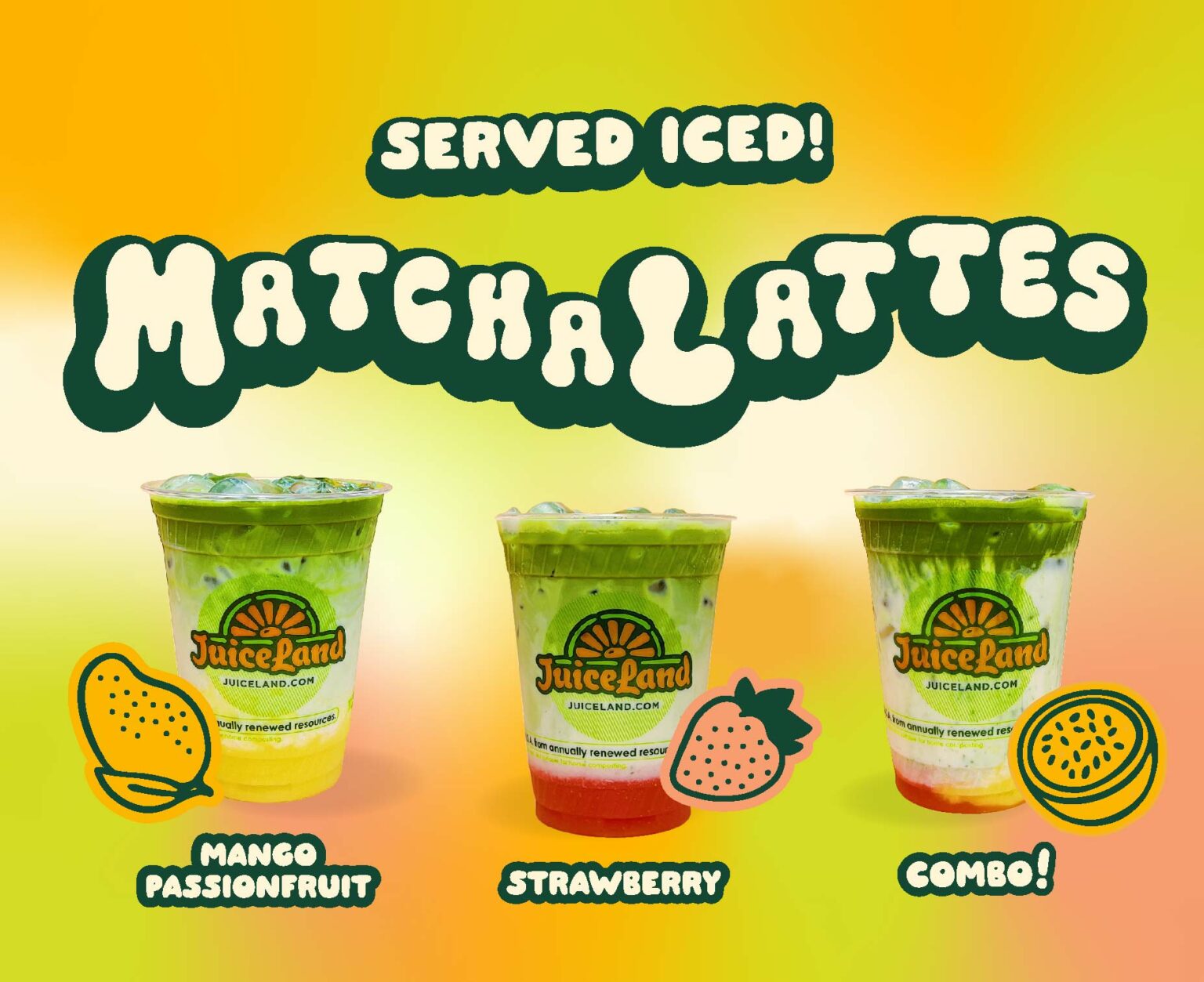 Iced Matcha Lattes - JuiceLand